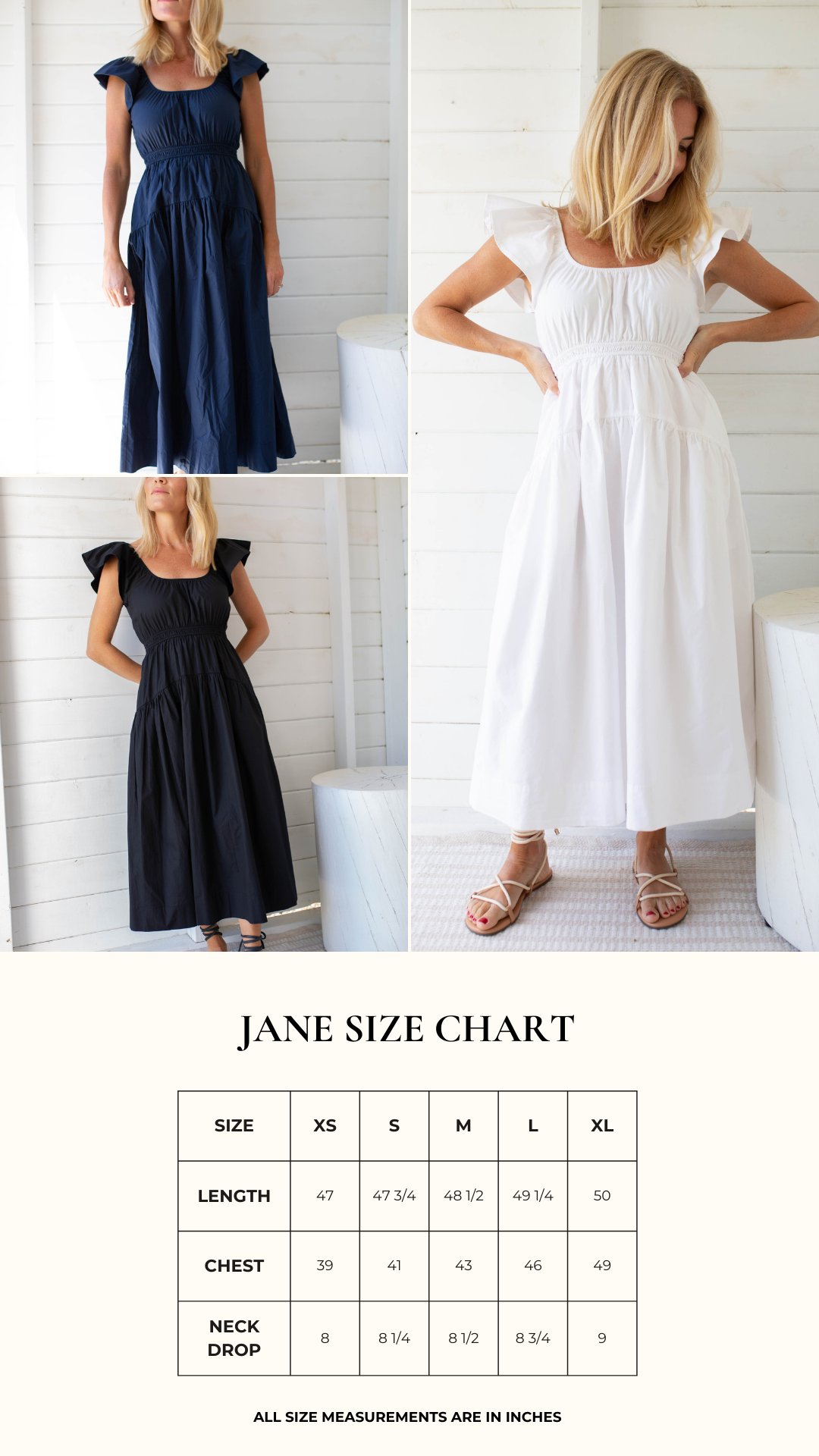 Jane Dress - White – Marea by Liz Joy