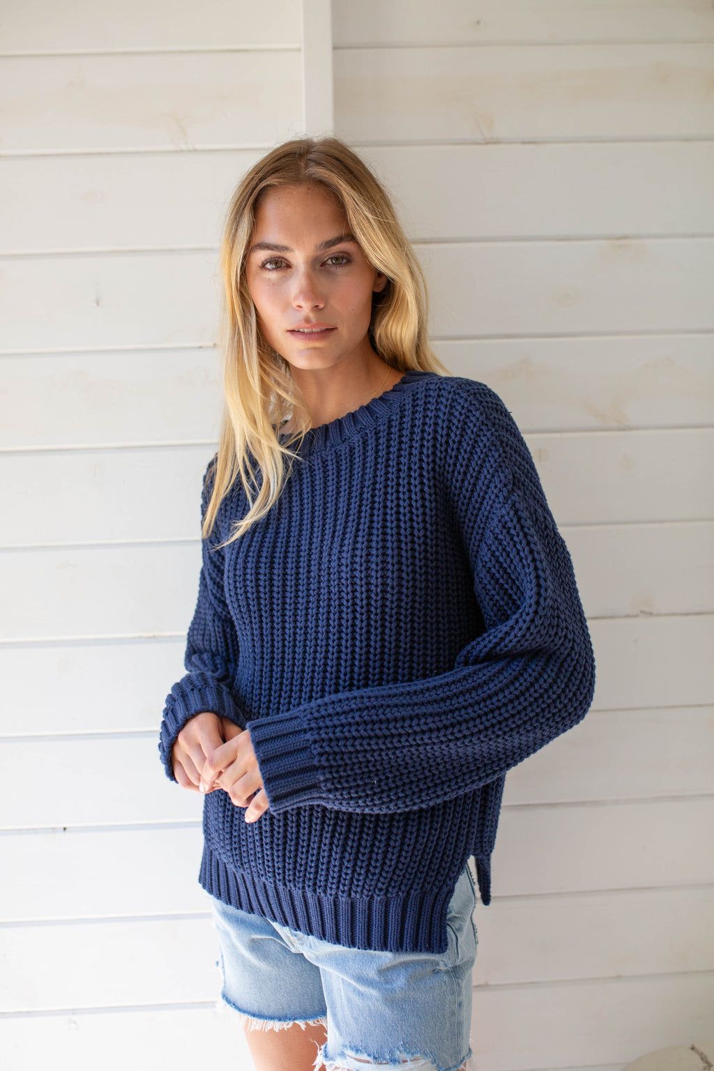 Beach Sweater - Navy – Marea by Liz Joy