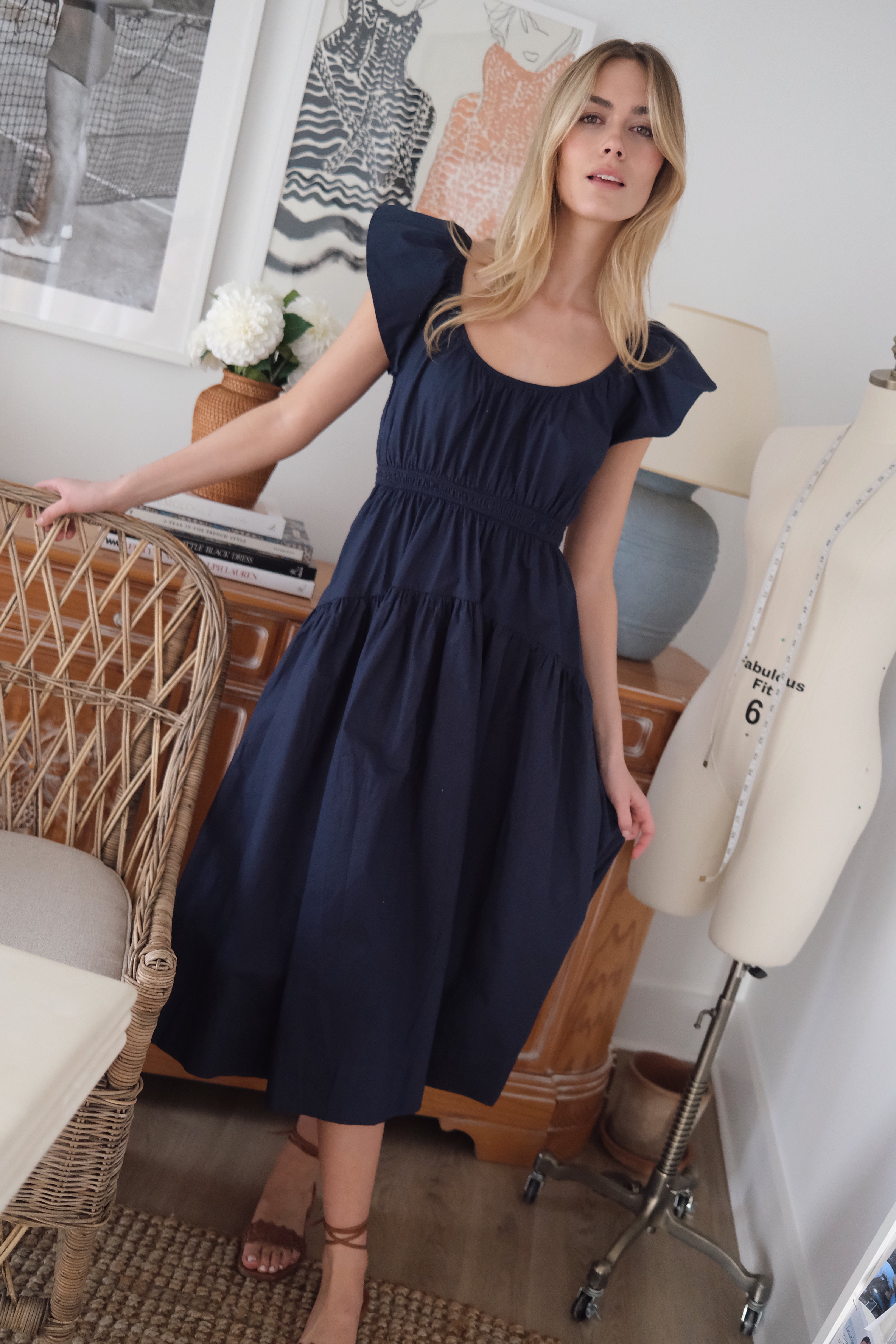 Jane Dress - Navy – Marea by Liz Joy