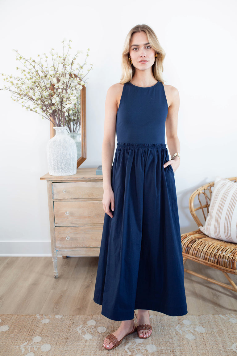 Mixi Dress - Navy – Marea by Liz Joy
